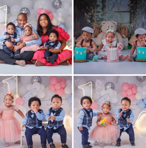 Nigerian Couple Welcome Triplets After 12 years Of Waiting (Photos)