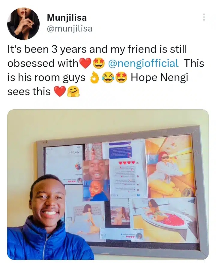 Obsessed Fan Decorates His Room With Photos of Nengi