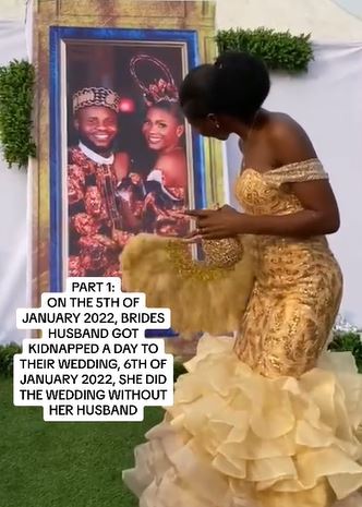 Nigerian Lady Ties The Knot Alone After Fiancé Was Abducted A Day To ...