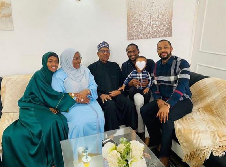 Photos Of Ex-President Buhari And Family Celebrating Eid