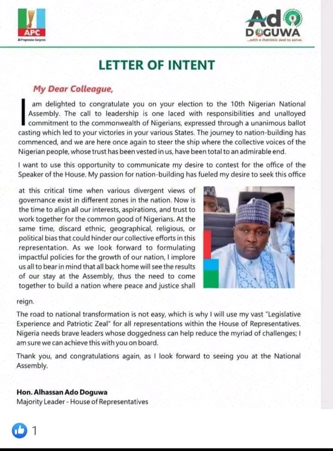Reactions As Ado Doguwa Officially Declares For Speakership