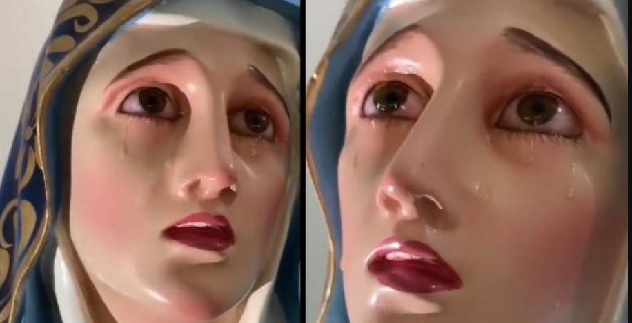 Real Life Miracle Witnessed As Statue of Virgin Mary Is Filmed Crying ...