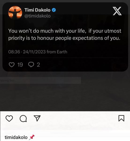 You Won't Do Much With Your Life If Your Utmost Priority Is To Honour ...