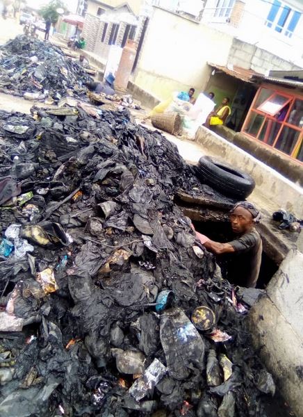 See The Filth Removed From A Drainage On Lagos Road (Photos)
