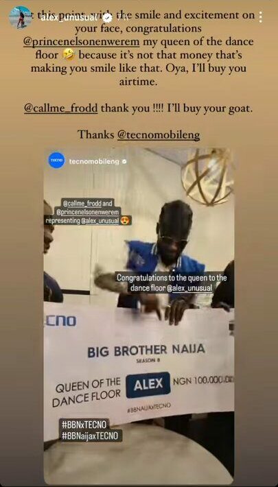 Alex Unusual Gets N100K for Winning ‘Queen of Dance Floor’ in All Stars ...