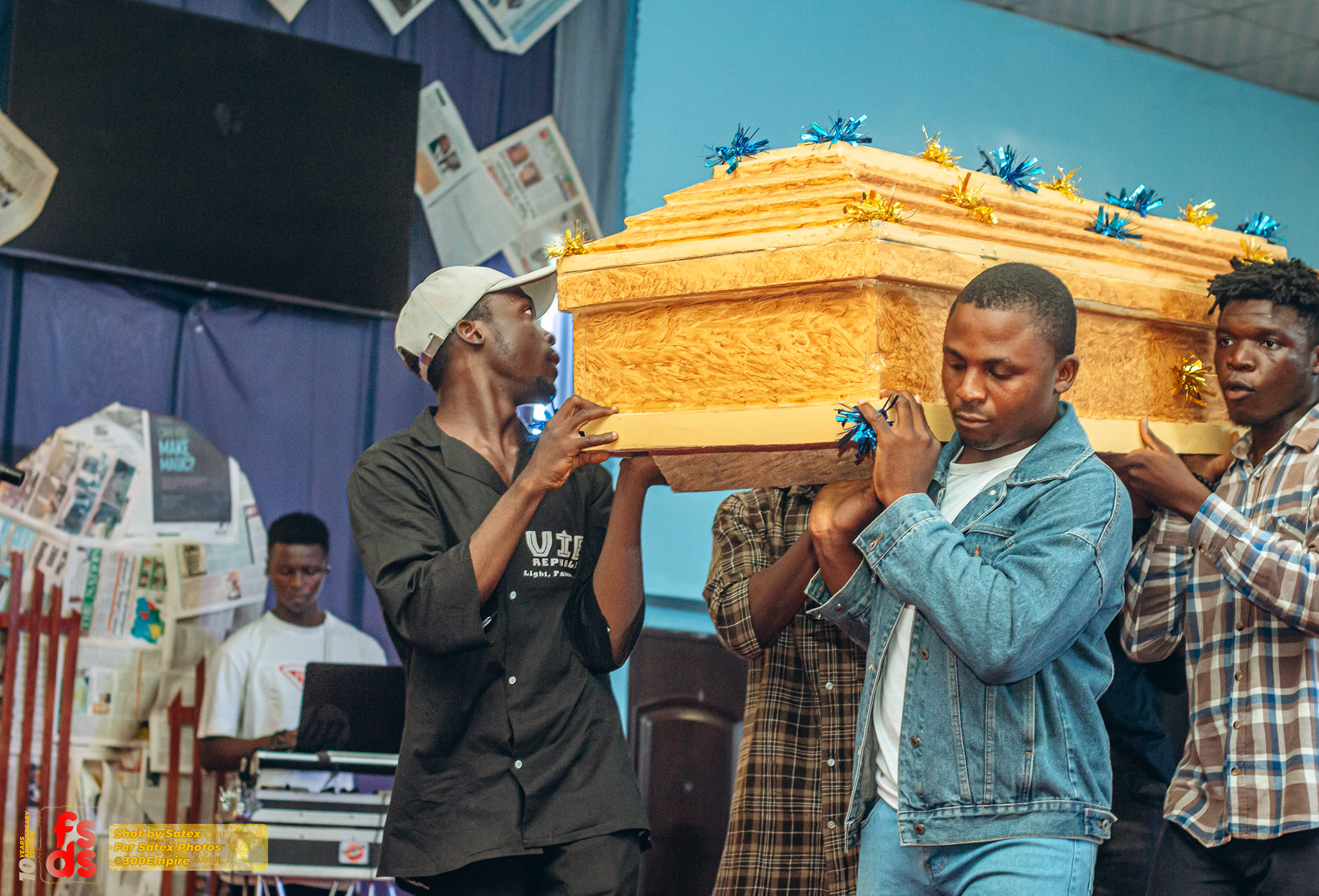 Nigerian Gospel Artiste Causes A Stir After Arriving At Church In A Casket To Preach About ...