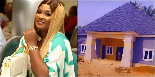 A Small Gift For Her – Actress Ruth Eze Builds House For Her Mother (Video)