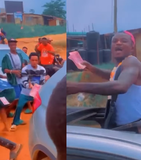 Portable Spotted Spraying Dollars In His Neighborhood After Returning ...