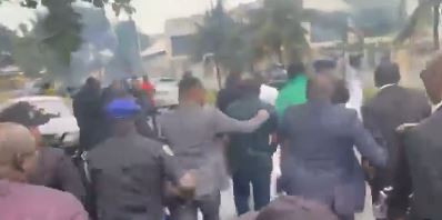 BREAKING: Tear Gas Fired As Gov Fubara Storms Assembly Complex, House ...