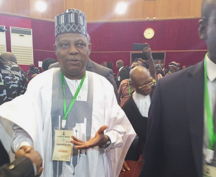 BREAKING: VP Shettima Arrives Presidential Election Tribunal (Photo)