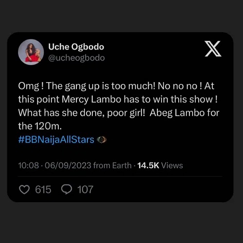 The Gang Up Is Too Much – Uche Ogbodo Drums Support For Mercy Eke