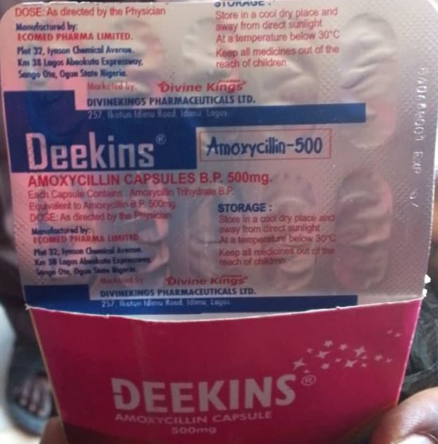 NAFDAC Recalls Deekins Amoxycillin Batch Due To Adverse Reactions