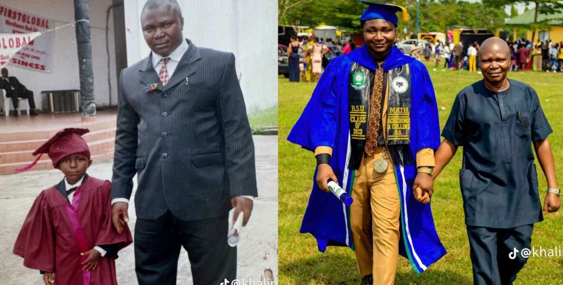 Nigerian Man Recreates Graduation Photo With His Father