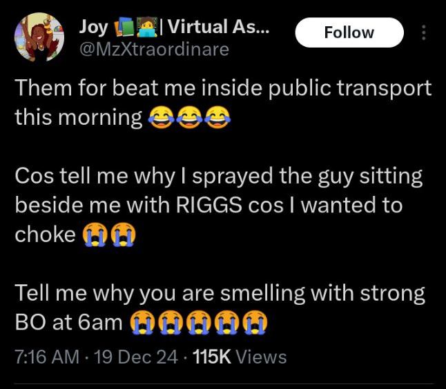 Lady Sprays Perfume on Fellow Passenger Reduce Body Odour (Video)