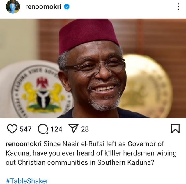 Reno Omokri Fires Back At El-Rufai For Mocking Him
