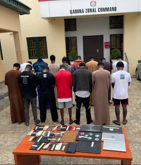 36 Internet Fraudsters Arrested In Kaduna (Photo)