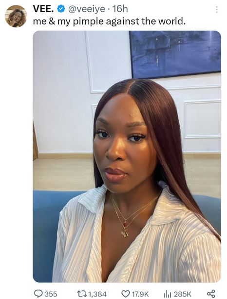 Ex-BBNaija Housemate, Vee Fires Back At Follower Who Trolled Her