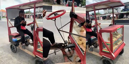 Nigerian Man Goes Viral As He Builds Bicycle Made of Wood to Hawk ...