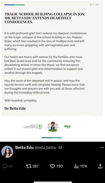 Suspended Minister, Betta Edu Allegedly Engages In Official Duties Amid EFCC Investigation