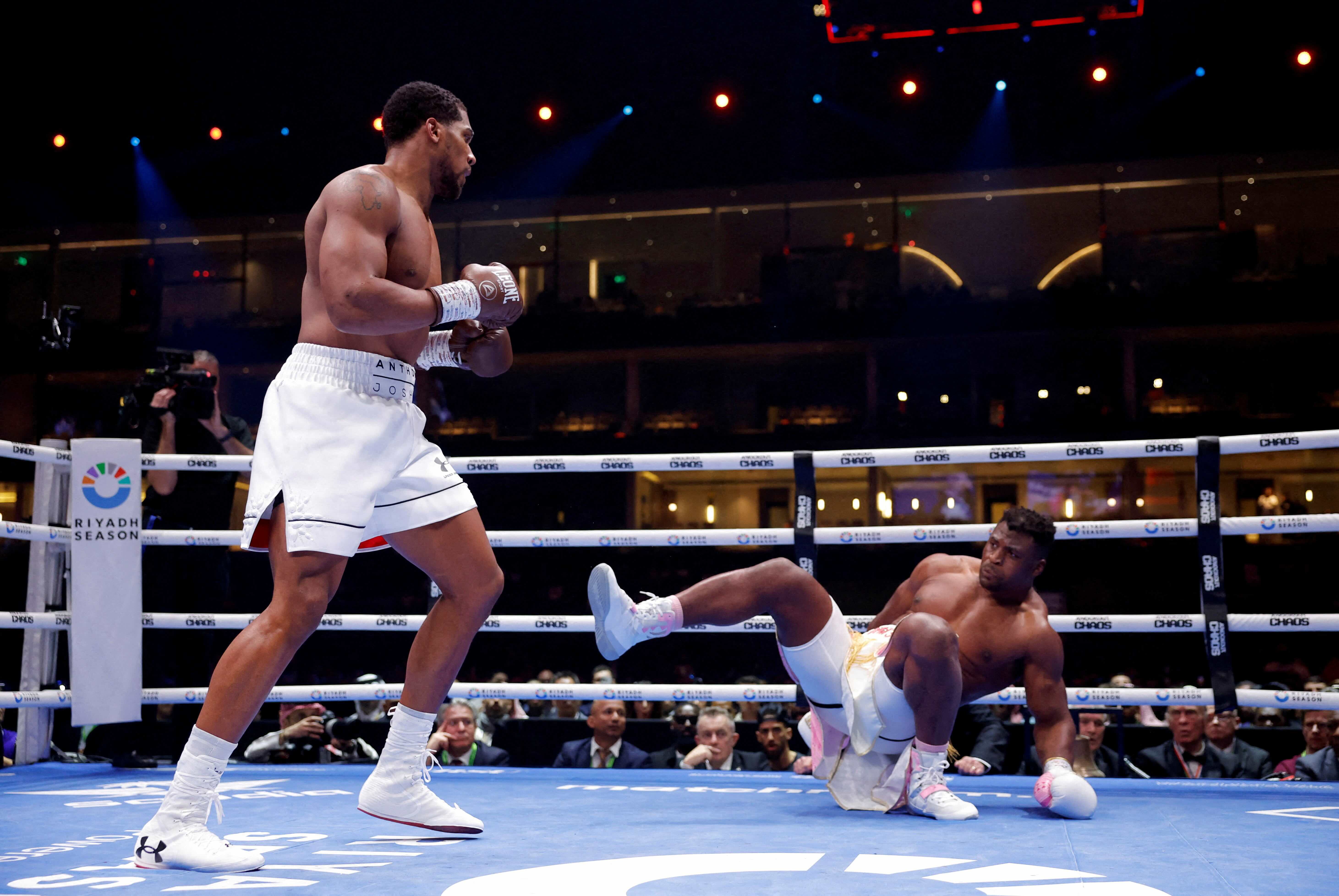 Anthony Joshua Knocks Out Francis Ngannou In Second Round Of Their ...