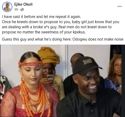 Real Men Do Not Kneel Down To Propose No Matter The Sweetness Of Your ...