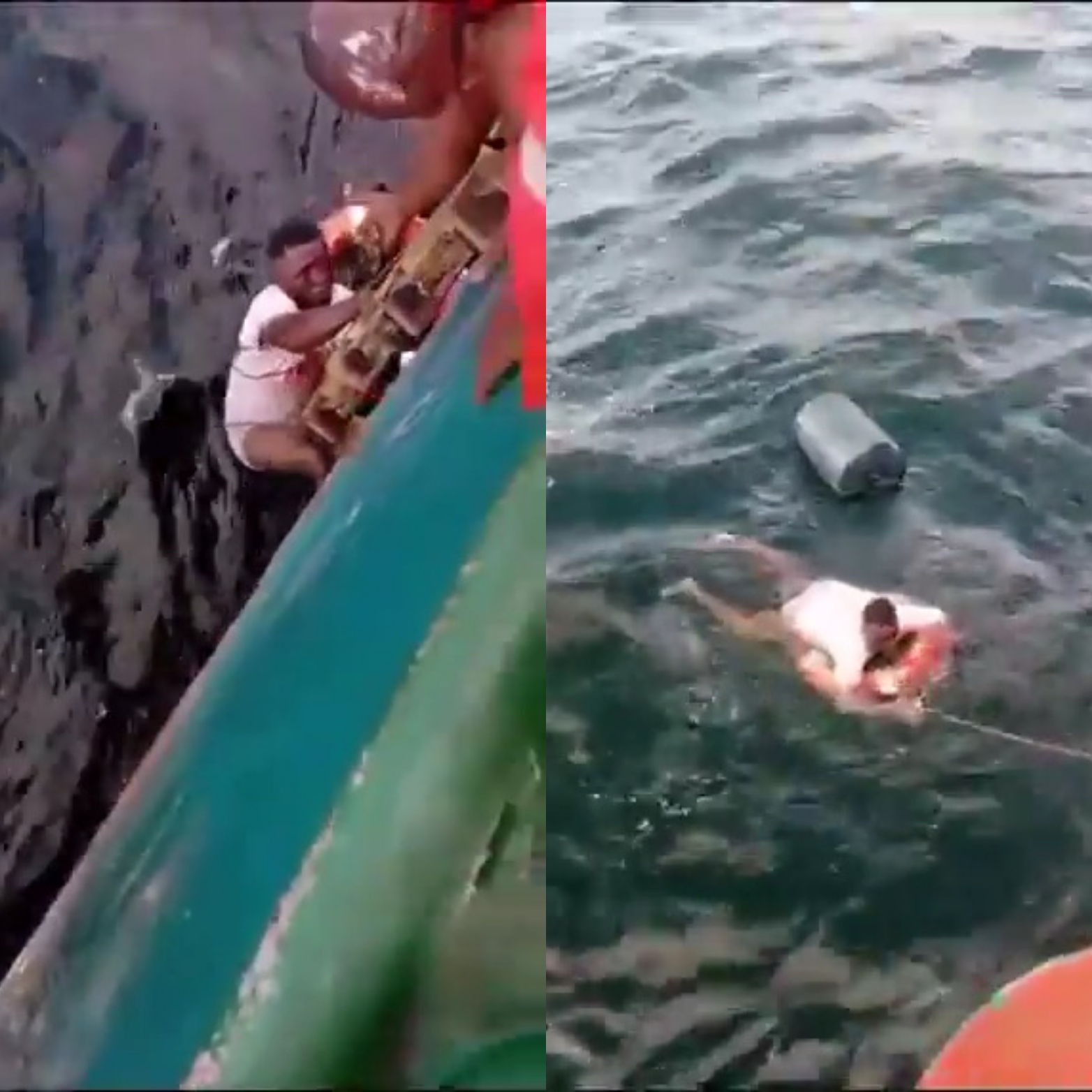 The Moment A Man Lost In Middle Of Ocean For Over 4 Hours Was Rescued ...