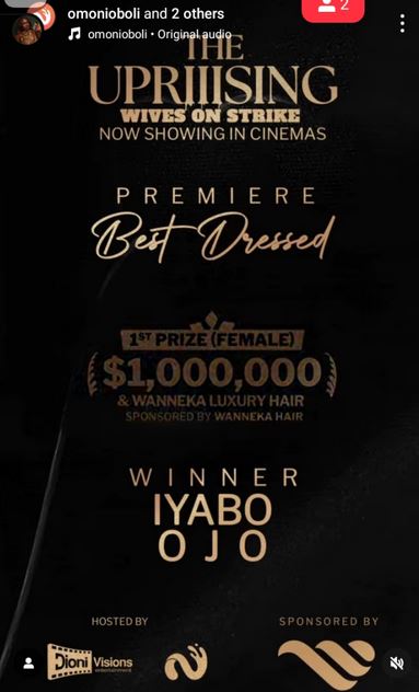 Iyabo Ojo Wins Best Dressed At Omoni Oboli's Movie Premiere