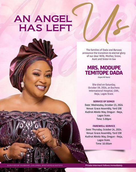 AFRIMA President, Mike Dada Loses Wife