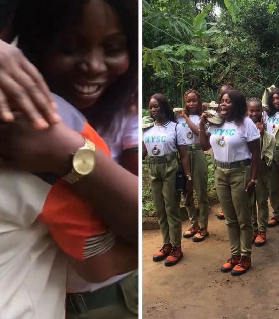 Video Of Corps Members Saluting A Woman For Always Providing Them With ...