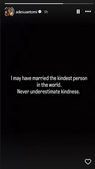 I May Have Married The Kindest Person in the World – Adesua Etomi ...