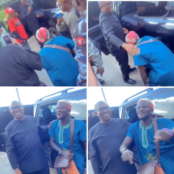 Singer, Portable Excited As He Meets Peter Obi (Video)