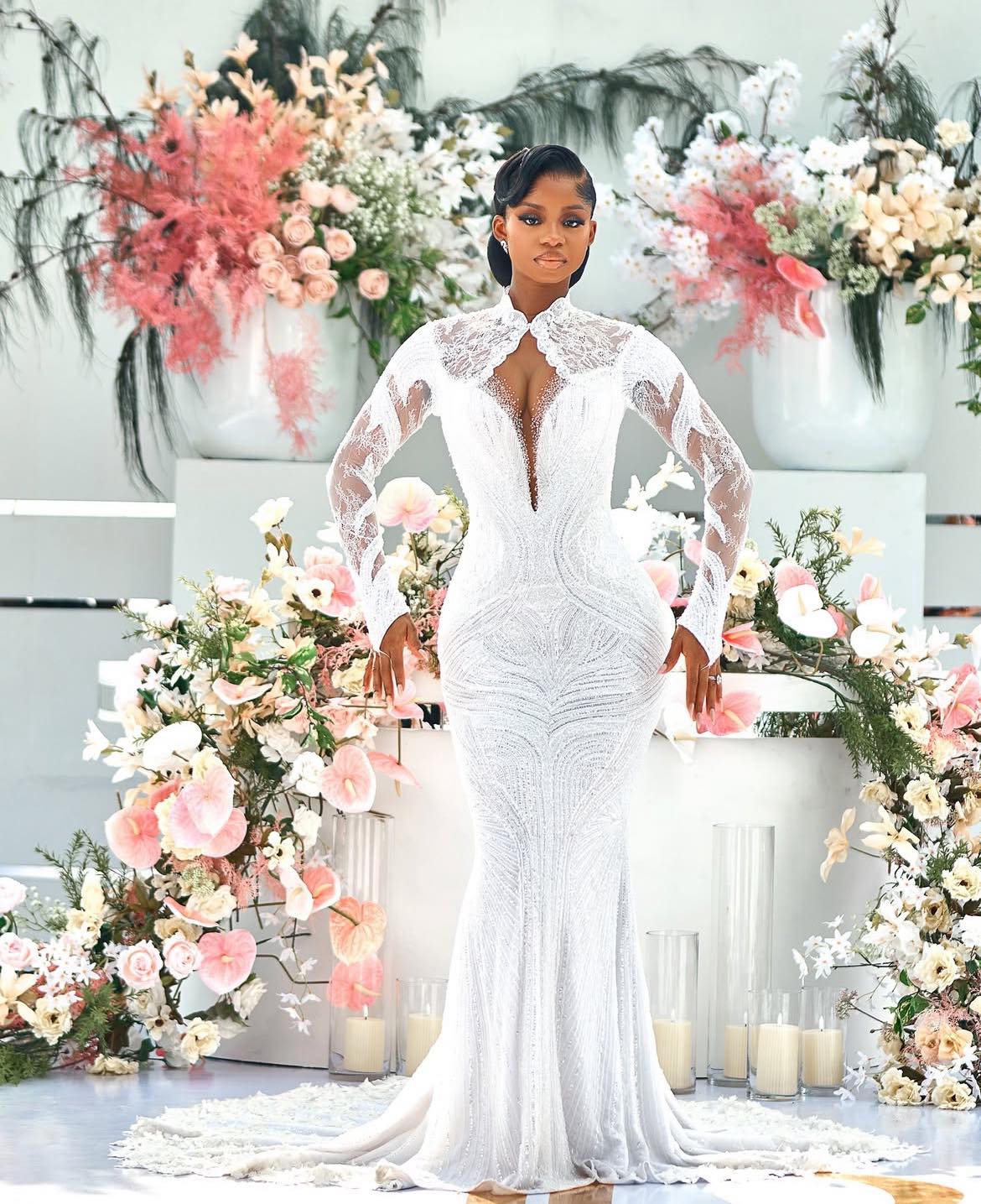 Photos And Videos From Iyabo Ojo's Daughter, Priscilla's White Wedding To Tanzanian Singer, Juma Jux