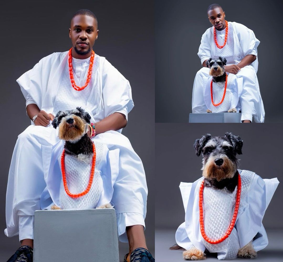 First Dog To Rock Agbada - Nigerian Man Marks His Dog's Birthday In ...