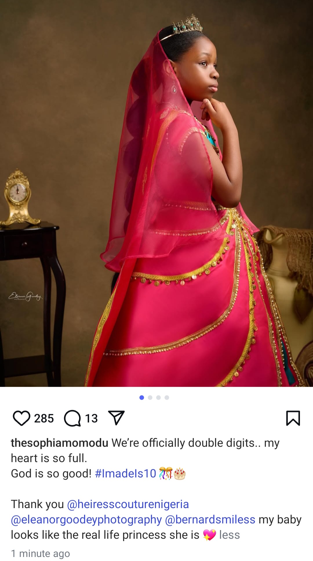 Sophia Momodu Shares New Photos Of Imade Adeleke As Her And Davido's Daughter Turns 10