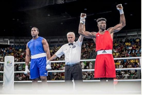 Nigerian Boxer at Rio Olympics Knocks Out Opponent in Round One (Photo)