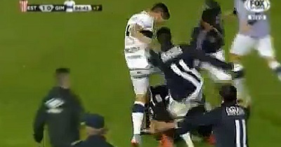 Watch the Craziest Fight in Football History as Tackle Causes Game to ...