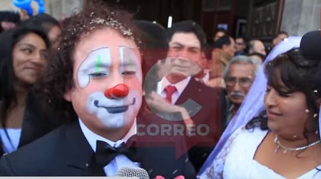 Weird! This Groom Showed Up to His Wedding Dressed as A Clown (Photo)