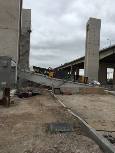 Omg! See the Shocking Moment a Huge Bridge Collapsed on Busy Road With ...