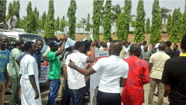 Former PDP Member Storms National Assembly with Protesters in Support ...