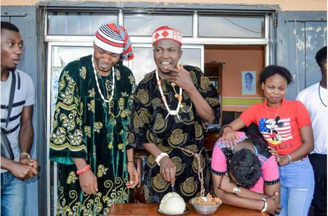 Man Uses Fufu As Birthday Cake, Check Out Lovely Photos