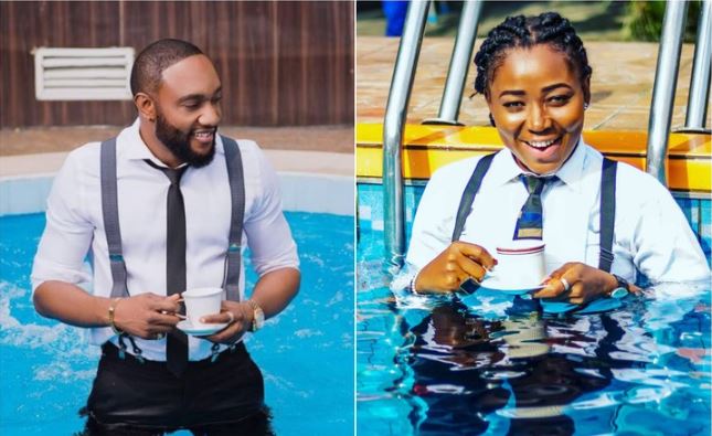 So Interesting: Lady Recreates Kcee Limpopo's Swimming Pool Photoshoot