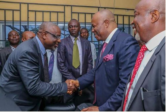 Loyal Party Members Mob Akpabio At Tribunal