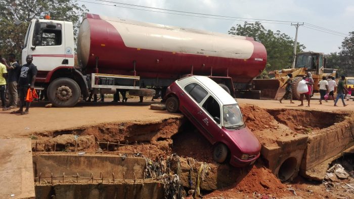 Six People Narrowly Escape Death As Taxi Cab Runs Into Roadside Ditch ...