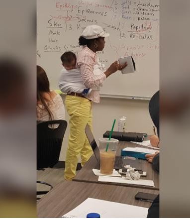 Wow! Professor Holds Her Student's Baby While Giving 3-Hour Lecture So ...