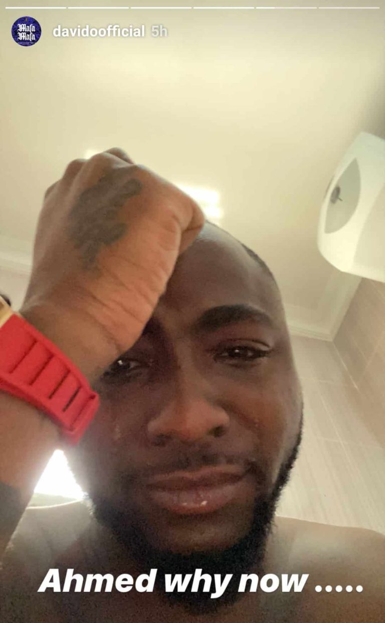Davido Crying Like A Baby After This Sad Thing Happened (Video)