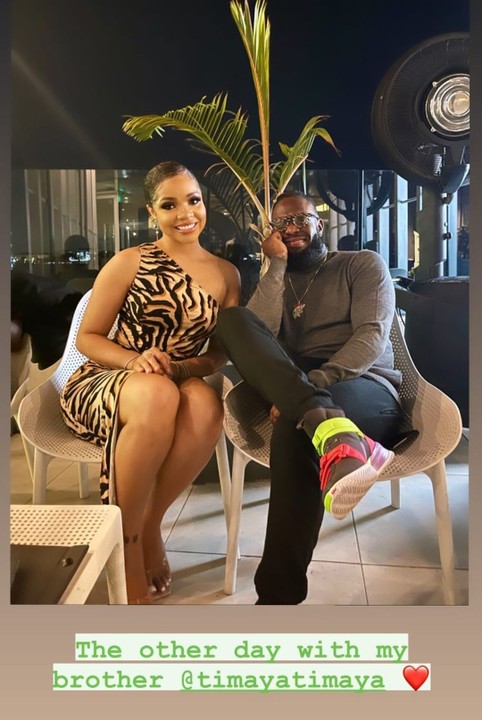 BBnaija's Nengi Spotted Hanging Out With Timaya (Photos)