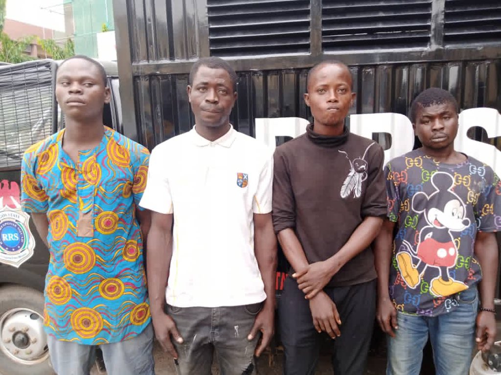 RRS Arrests Four Notorious Traffic Robbers In Lagos (Photo)