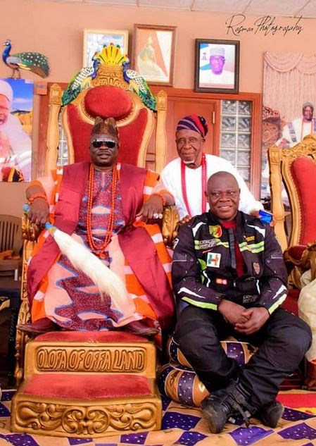 London To Lagos Biker, Kunle Adeyanju Bags Chieftaincy Title In Kwara
