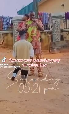 Viral Video Of Pastor Praying For Suspected 'Yahoo' Boy
