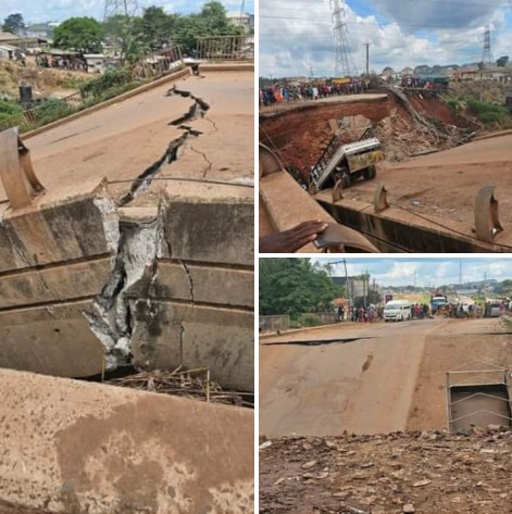 Overhead Bridge Collapses In Enugu State (Video)